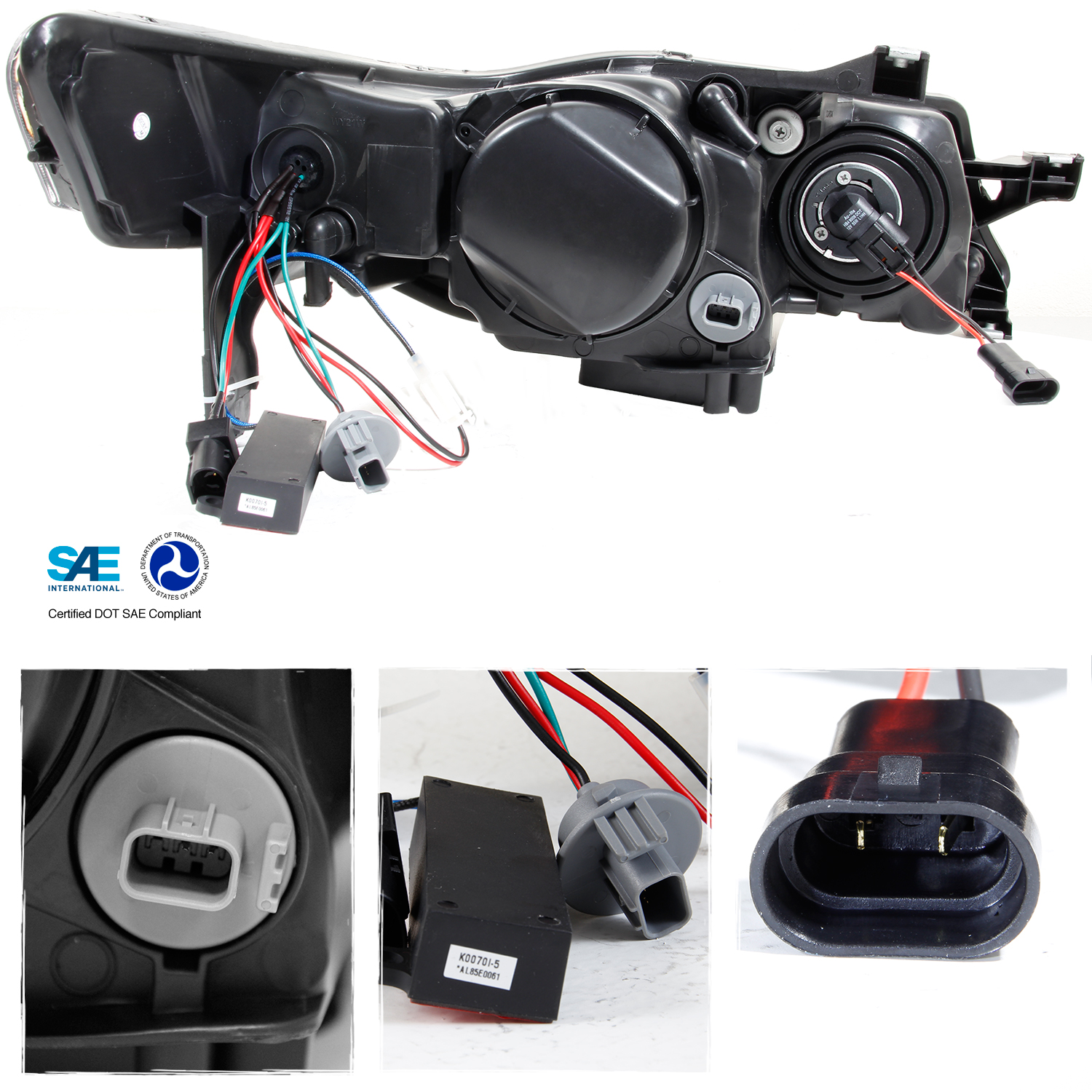 [Black] Fits 2004-2008 UA7 Acura TL LED Projector Headlights Headlamps ...