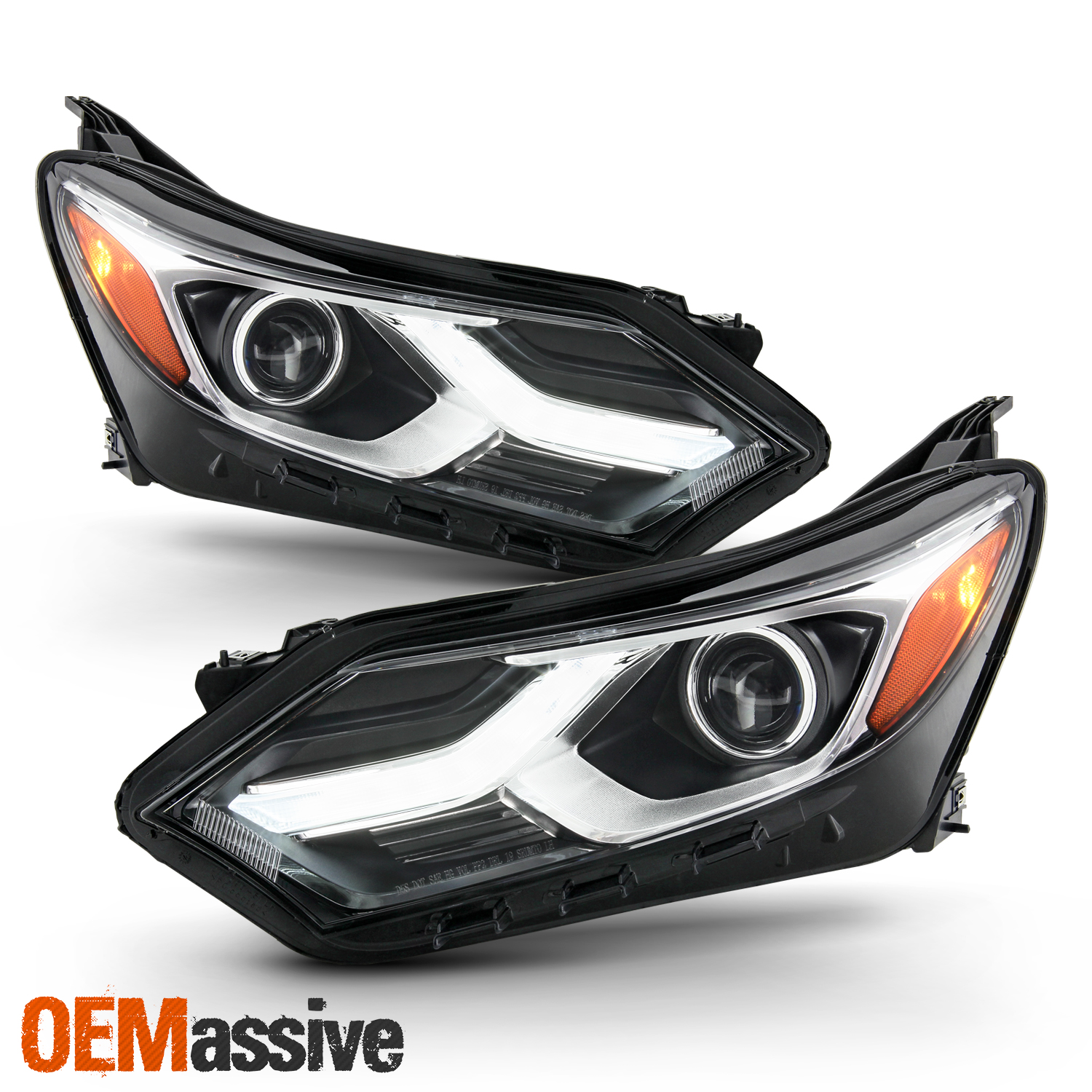 For 2018-2020 Chevy Equinox [Halogen Type] LED Tube DRL Chrome ...