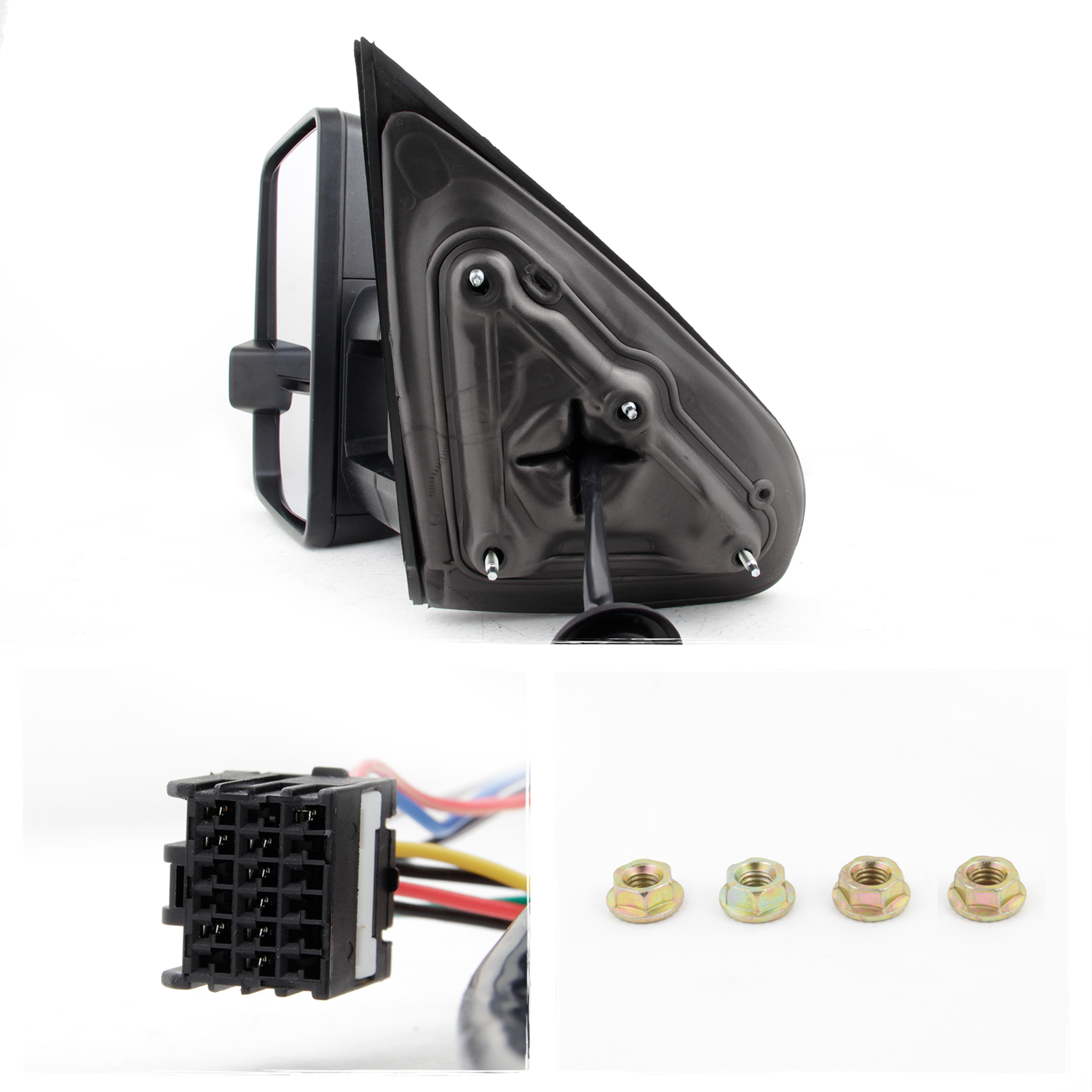 Pair Power Heat [Sequential Turn] Black Towing Mirror For 14-18 ...