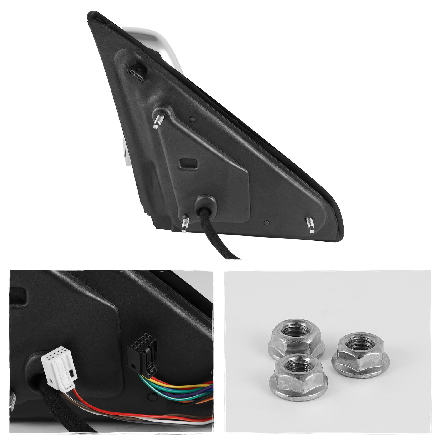 For 09-18 Ram - Pair Towing Mirrors W/ Power Fold/Temp Sensor & Heat ...